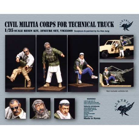 1/35 Civil Militia Corps for Technical Truck (3 Figures) - Modelling Planet
