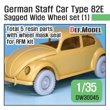 WWII German staff car Type 82E Wide Wheel set (1) 1/35